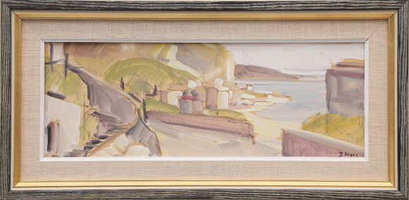 OIDENTIFIERAD KONSTNÄR. WATERCOLOR on cardboard, signed, J Seger, 1900s ...