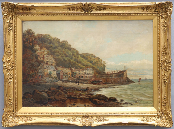 WALTER WHYTE HOLDICH. "CLOVELLY", ENGLISH COASTAL MOTIF. Art ...