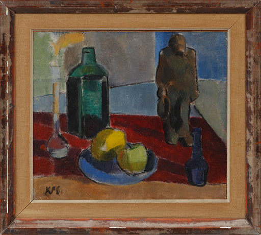 KLAS PERSSON. Still life, oil on canvas, monogram signed KPS. Art ...