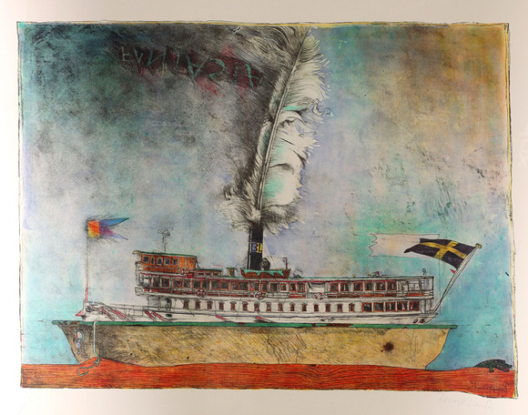 BENGT LANDIN. f 1933. Färglitografi, signerad och numrerad. Konst ...