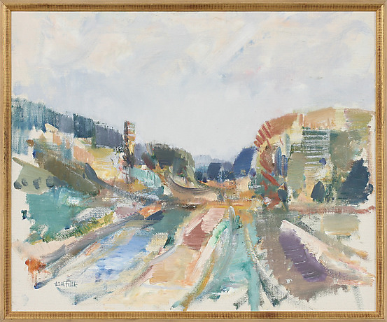 LARS FALK. Landscape, oil on canvas, signed. Art - Paintings - Auctionet