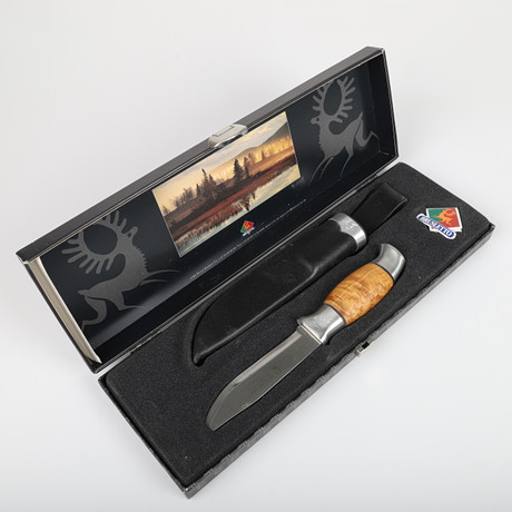 HUNTING KNIFE, "Bamse", stainless steel/wood, Brusletto, Norway ...