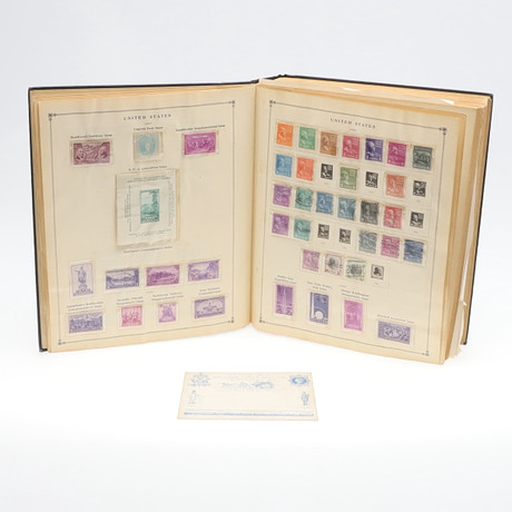 INTERNATIONAL POSTAGE STAMP ALBUM - 19THC & 20THC WORLD STAMPS. Coins ...