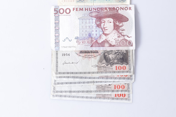 SEDLAR, sittande Svea 100 kr, 1960-tal. Mynt, Medaljer & Frimärken ...