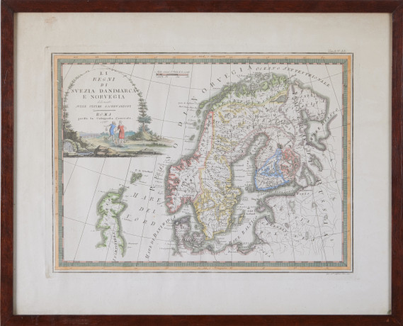KARTA ÖVER NORDEN OCH BALTICUM, " Li regni di Svezia, Danimarca e ...