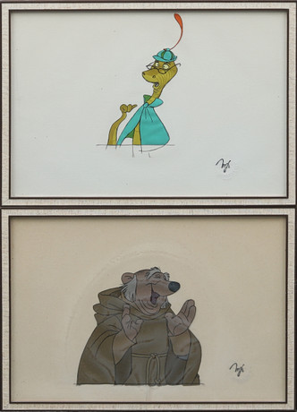 CELL PAINTINGS 2 pieces on acetate, Robin Hood, Disney. Art - Other ...