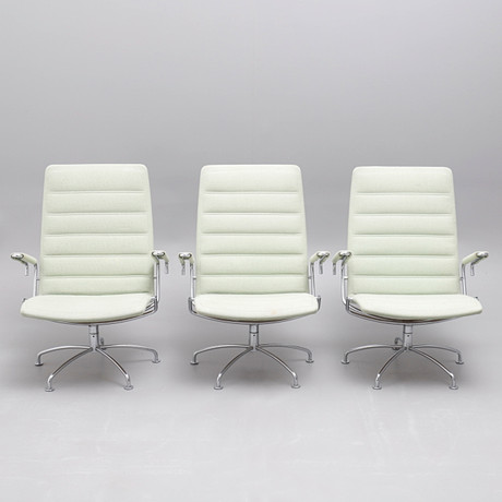 JENS AMMUNDSEN. KARMSTOLAR, TRE STYCKEN, "SAS CHAIR SERIES" FÖR FRITZ ...