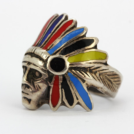 SILVER NATIVE AMERICAN INDIAN HEAD RING. Jewellery & Gemstones - Rings ...