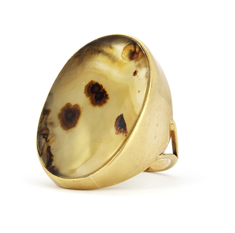 STORA ANTIKA 9CT GULD AGAT RING. Smycken & Ädelstenar - Ringar - Auctionet
