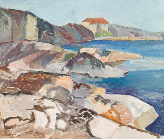 GUNNAR SCOTT-RUUD. Olja på pannå. Konst - Måleri - Auctionet