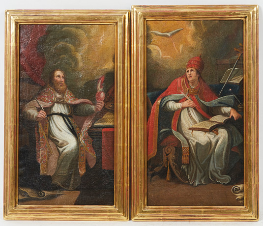 Unknown artist, painting, two prophets (2). Art - Paintings - Auctionet