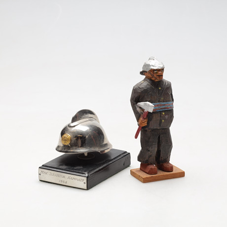 FIRE BRIGHT MEMORIALS, 2 parts, figurine and letter press/sculpture ...