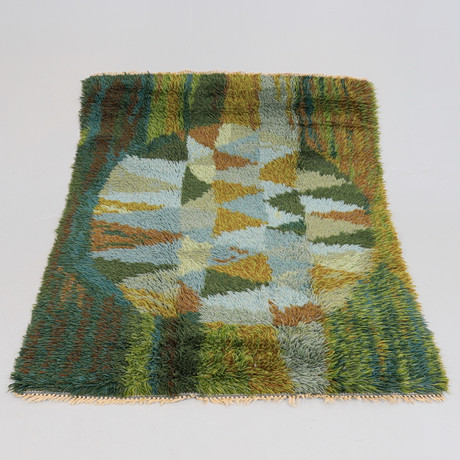 RYAMATTA, handwoven, forest pattern. About 150 x 120 cm. Carpets ...