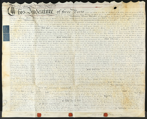 DEED OF PURCHASE, parchment, reign of George III, England 1797. Books ...