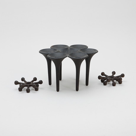 JENS QUISTGAARD. Ljusstakar, 3 st, gjutjärn, Dansk Designs. Belysning ...