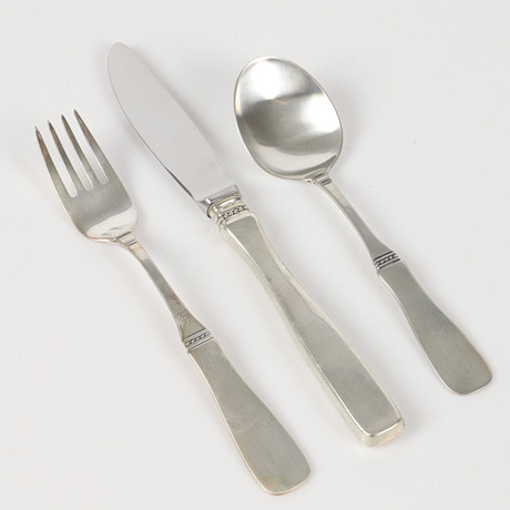 ERIC LÖFMAN. Bestick, 18 delar, "Uppsala", silver. Silver & Metall ...