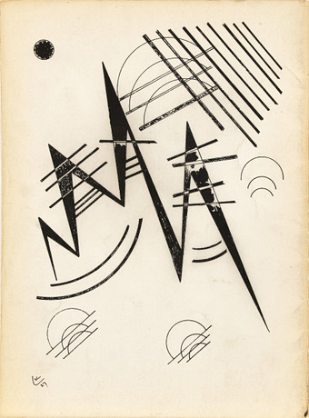 WASSILY KANDINSKY. after, 3 leaves from DLM 118, from 1960, with a ...