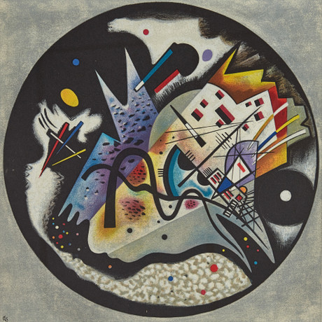 WASSILY KANDINSKY. After. "Dans le Circle noir", color lithograph from ...