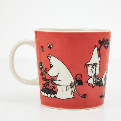 MOOMI MUG, motive of the Moomin mother in pink, in production 1991-1999 ...