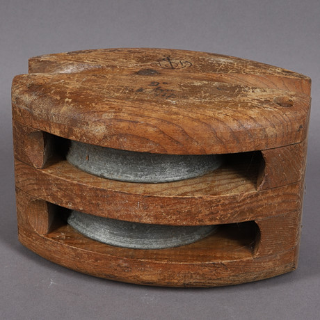 TALJA / BLOCK, trä, 18/1900-tal, ASA. Samlarföremål - Teknika & Nautika ...