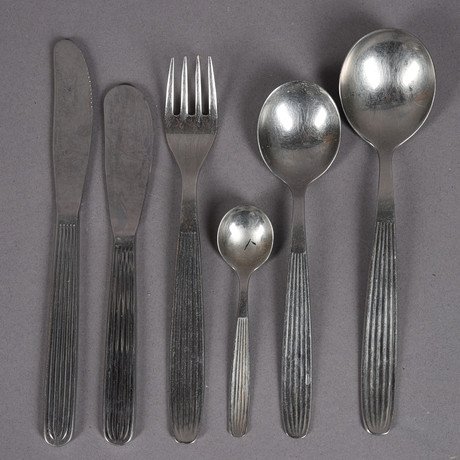 KAJ FRANCK. bestick, 42 delar, rostfritt stål, "Scandia", Hackman ...