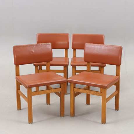 JOHN KANDELL. Stolar, 4 st, JE Blomqvist möbelfabrik, Uppsala, 1960-tal ...