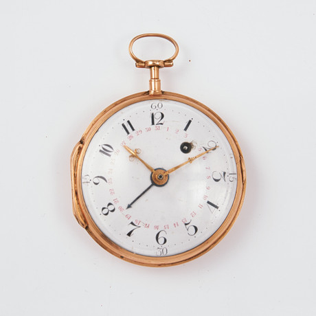 POCKET WATCH, late 18th century, 18k gold. Clocks & Watches - Pocket ...