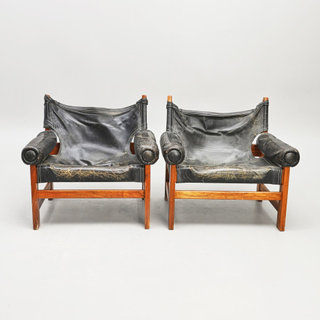 JOHN TABRAHAM. Fåtöljer, ett par, Safari-modell, Kallenbachs ...