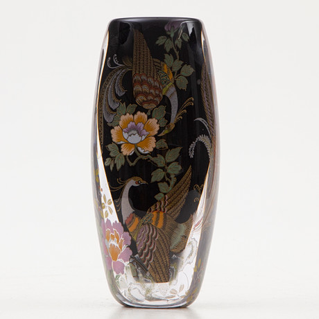 ROBERT OLDERGAARDEN. VAS, glass, grail technique "Oceania" unique ...