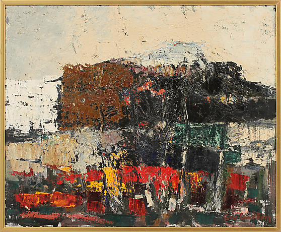 ERIC LUNDBERG. Komposition, Öl auf Leinwand, signiert. Kunst & Gemälde ...