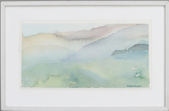 AINA LARSSON. Akvarell, signerad. Konst - Måleri - Auctionet