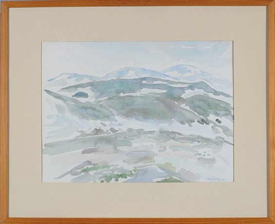 BENGT FORSBERG. "Vår i fjällen", akvarell, signerad och daterad 1974 ...