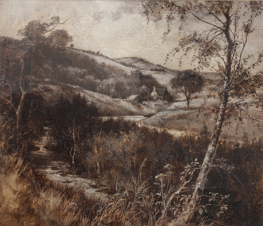 ROBERT WILLIAM ARTHUR ROUSE RBA (BRITISH, 1867-1951). HALLAMSHIRE MOORS ...