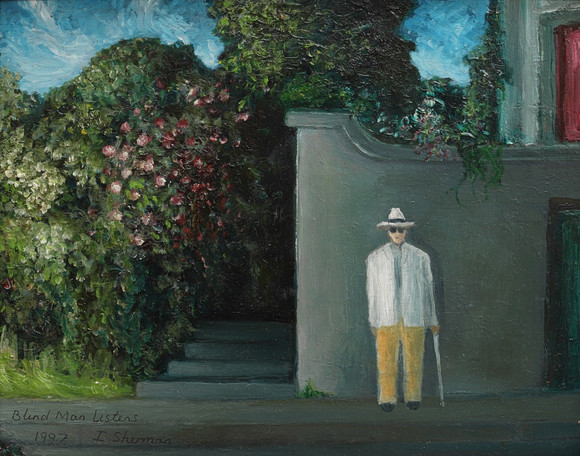 IAN SHERMAN (BRITISH. B.1961). BLIND MAN LISTENS, 1997. Art - Paintings ...