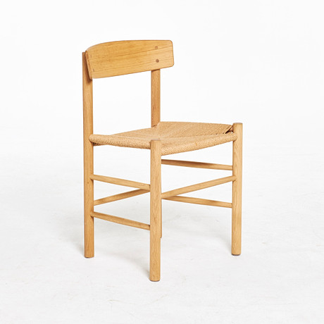 BØRGE MOGENSEN. Stol, "J39", stomme i oljade ek, lindad sits ...
