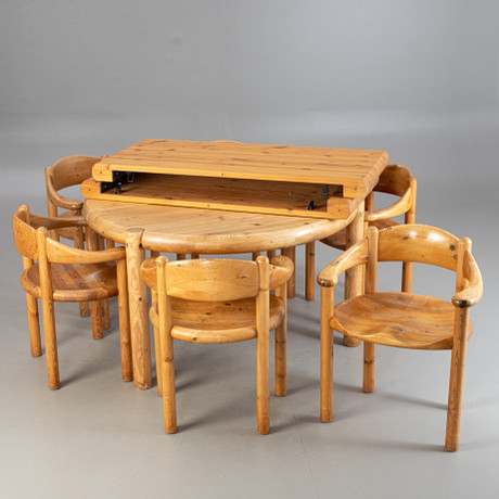 RAINER DAUMILLER. Hirtshals Savvaerk. Runt utdragbart bord/matbord med ...