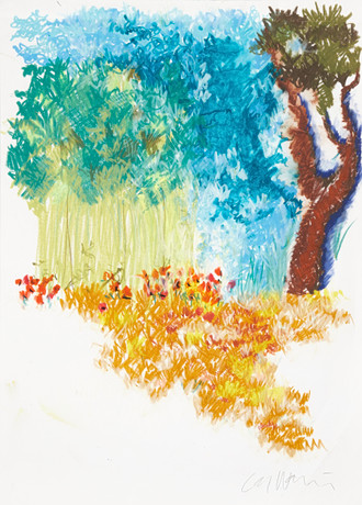 LARS WALLIN (FÖDD 1965). Landskap med träd, signerad Lars Wallin ...