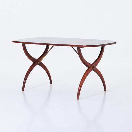 DAVID ROSEN. Soffbord, mahognyfanér, benställning i betsad bok, 1900 ...