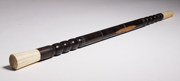 COMMAND ROD. EBONY AND CARVED BONE. XIX CENTURY. Miscellaneous ...