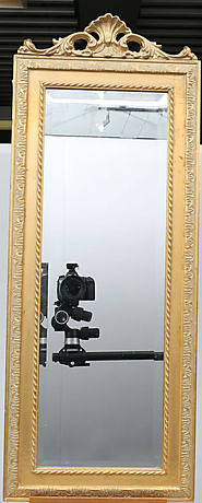 WALL MIRROR, gilded, ground glass. Mirrors - Auctionet
