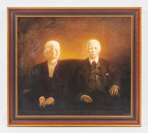 IGOR MELNIKOV. Målning, ”Gamla föräldrar - morföräldrar”, 1994. Konst ...