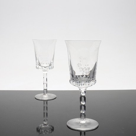 VINGLAS, 6 st, Olle Alberius & Ingrid Nillson, Orrefors/Fyrklövern ...