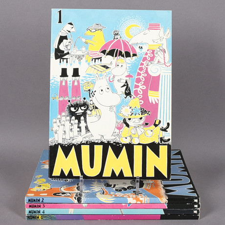 TOVE JANSSON. seriealbum, 5 st, "Mumin", del 1-4, 6, 1977-79. Böcker ...