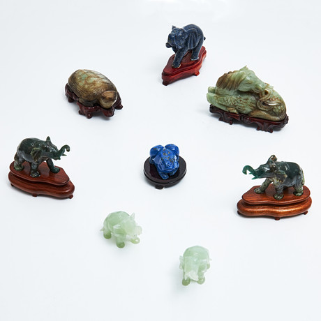 FIGURES, 8 dlr., stone, China, second half of the 20th century, in the ...