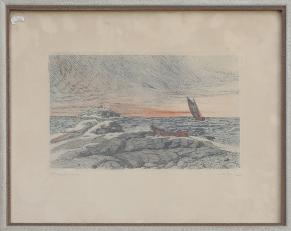 BROR LINDH. Etching, signed, "Havsbandet". Art - Engravings & Prints ...