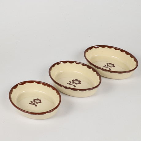 OVEN MOLDS, 3 pieces, "Pyro", porcelain, Gustavsberg. Ceramics ...