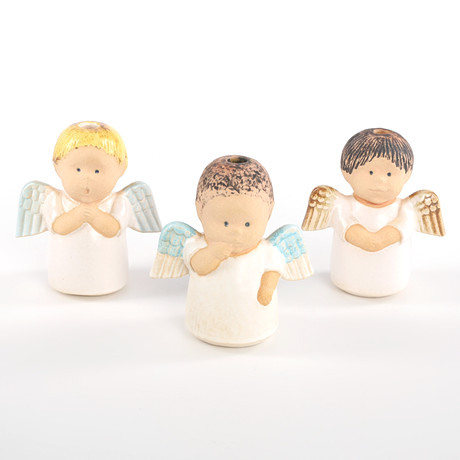 LISA LARSON. from the series "Änglabarn", figurines/ candlesticks, 3 ...