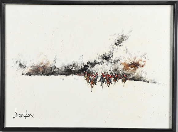 BRANDON CROSS (CONTEMPORARY). A CAVALRY CHARGE. Art - Other - Auctionet