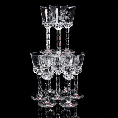 SNAPSGLAS, 10 st, "Fyrklövern", Orrefors. Glas - Bruksglas - Auctionet