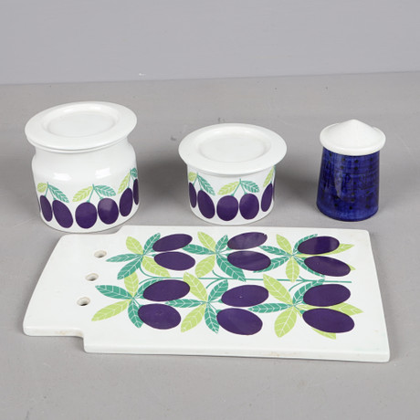 MARMELADBURKAR, SKÄRBRÄDA, SENAPSBURK, 4 delar, Esteri Tomula Arabia ...